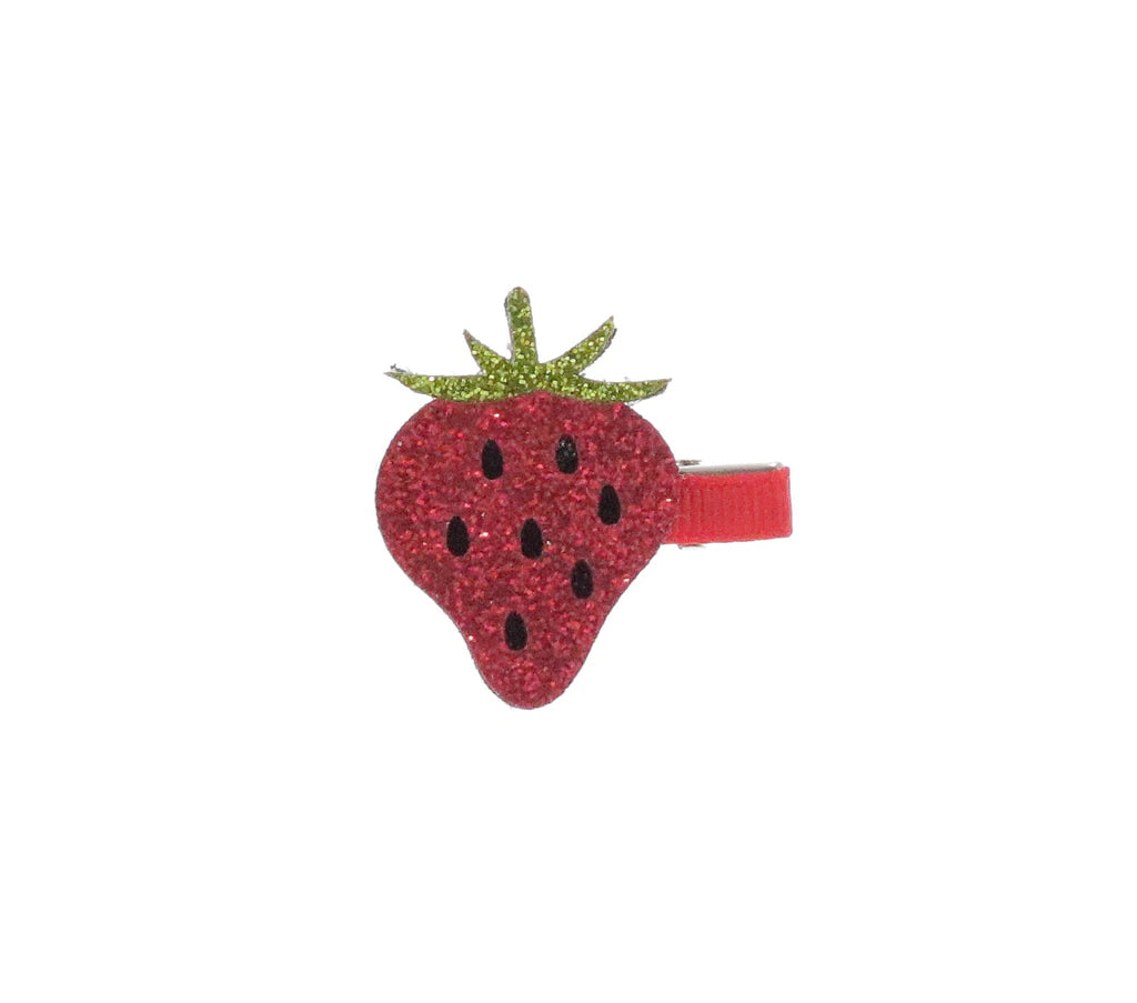 Glitter Strawberry Clip – Lavender Market & Lavender Littles